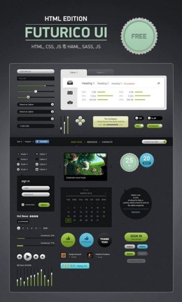 20 Top Ready-Coded HTML UI Kits Freebies - Best Open Source Resources ...