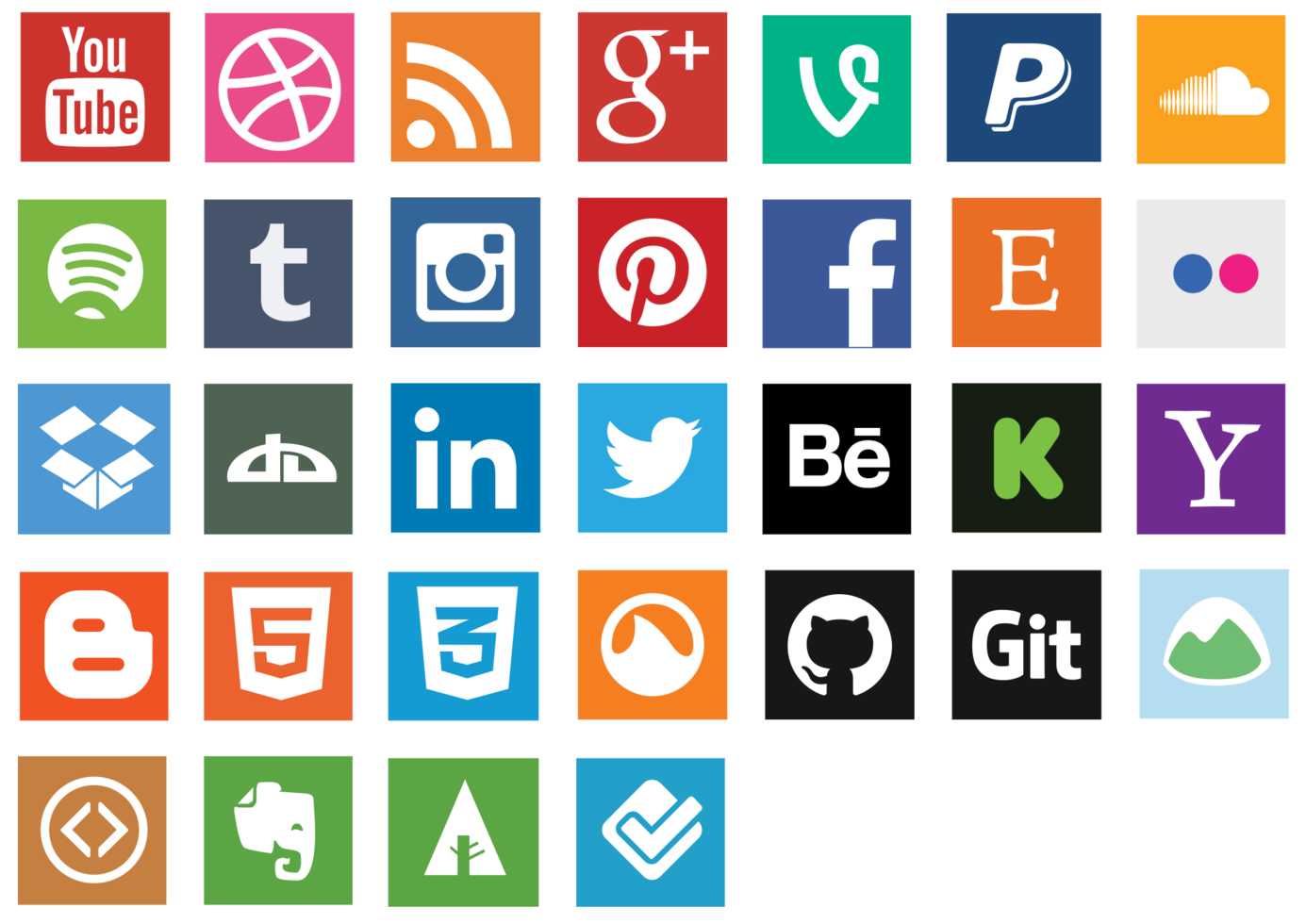 30+ Free Social Media Icons in PSD and Vector - Best Open Source ...