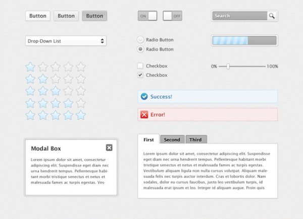 25+ Free and Useful Web UI Elements Psd Files For Download - Best Open Source Resources for Web ...